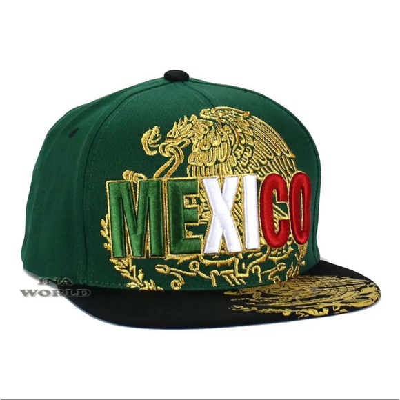 Accessories | Mexico Hat Federal Golden Eagle Logo Embroidered Snapback ...